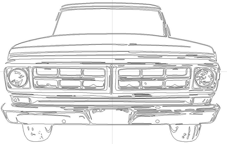 1970 Ford F100 png svg dxf eps vector files for engraving | Etsy