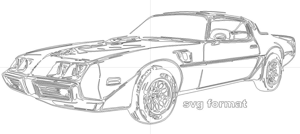 1979 Trans Am svg dxf eps png file for engraving Silhouette | Etsy