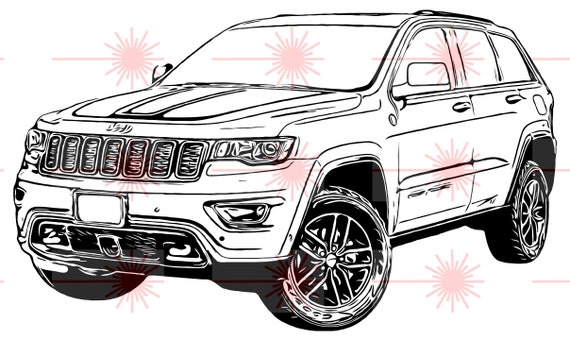 2020 Jeep Trailhawk png dxf svg eps vector bestanden voor | Etsy