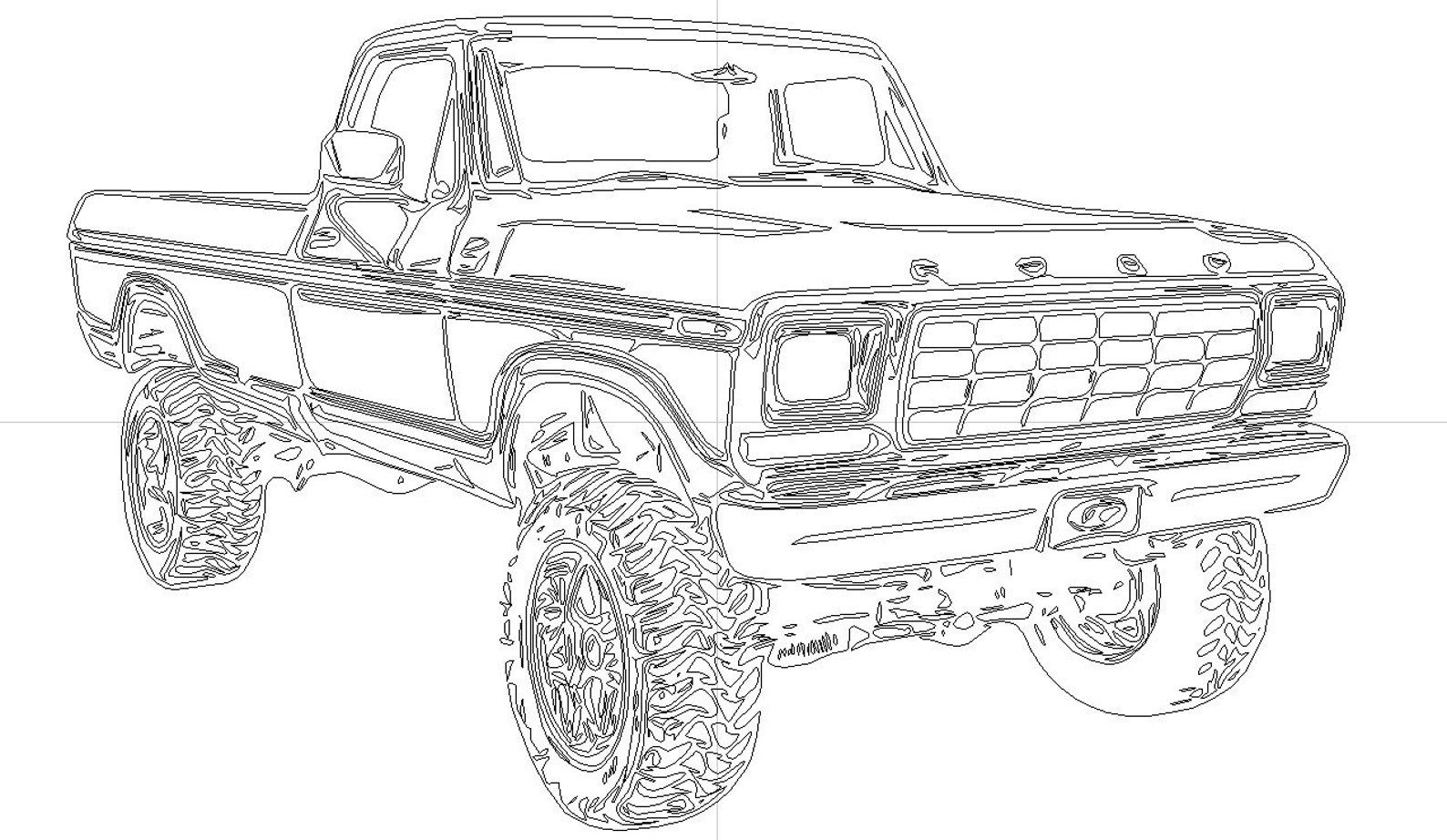 1978 Ford F250 png svg dxf eps vector files for engraving | Etsy