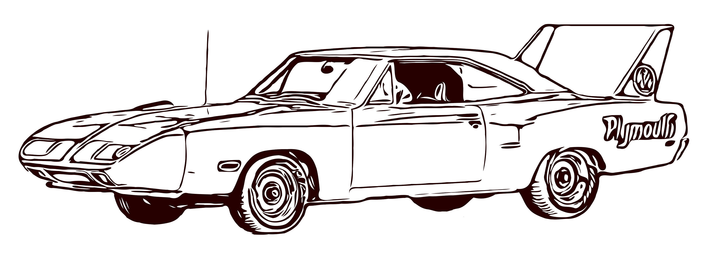 1970 Plymouth SuperBird svg dxf eps png vector file for | Etsy