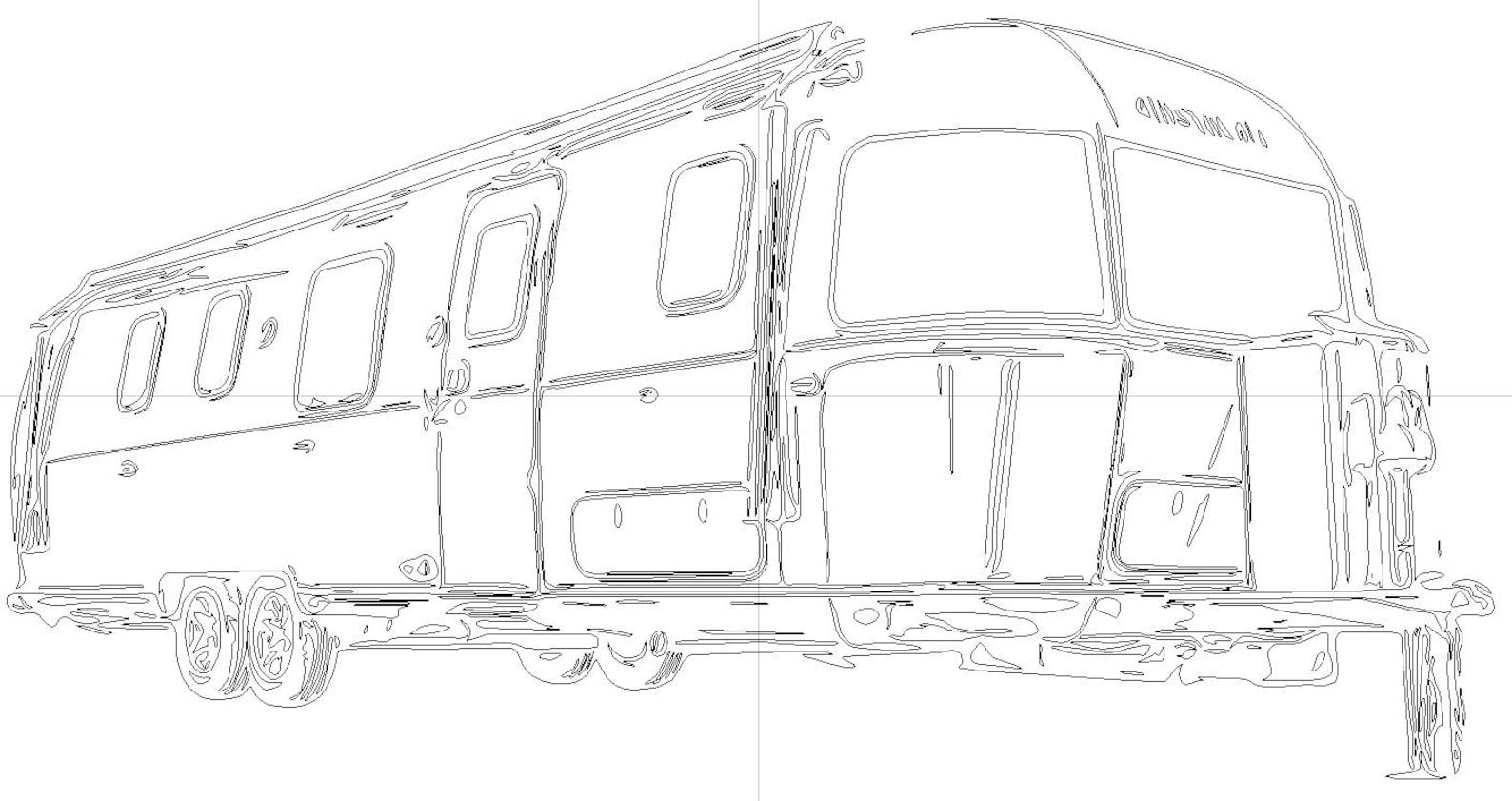 Airstream Camping Trailer png svg dxf eps vector files for | Etsy