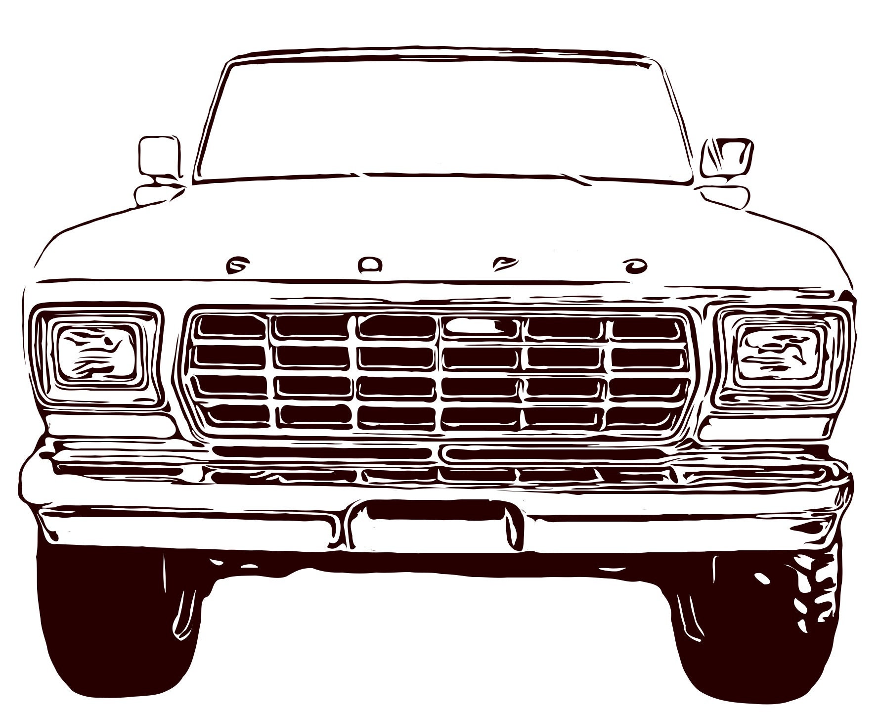 1978 Ford F250 png svg dxf eps vector files for engraving | Etsy