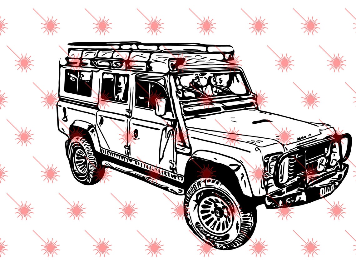Land Rover Defender svg dxf eps vector files for engraving | Etsy