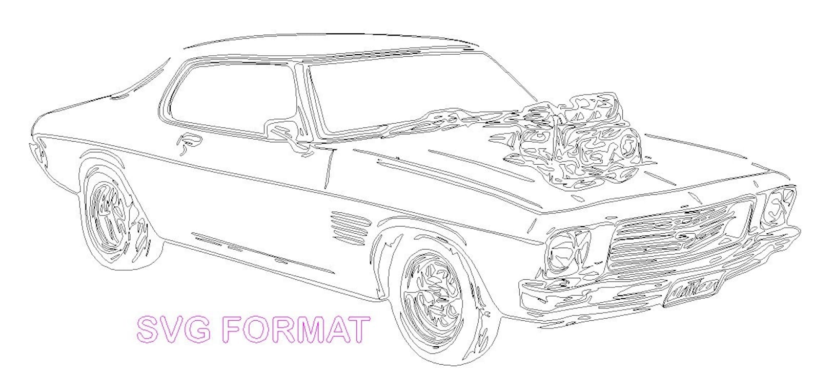 1971 Holden Monaro Coupe png svg dxf eps vector files for | Etsy
