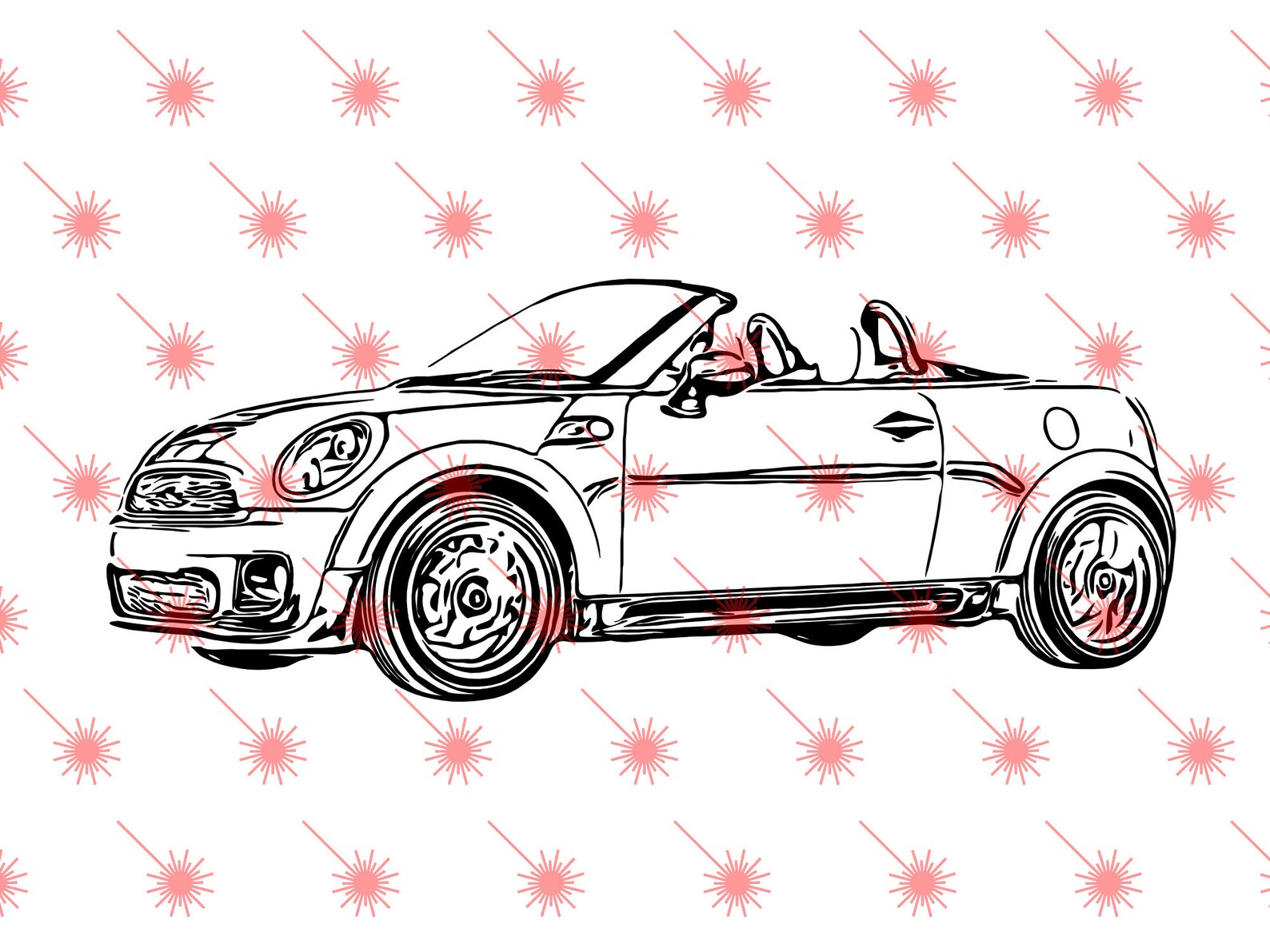 2012 Mini Cooper Roadster svg dxf eps vector files for | Etsy