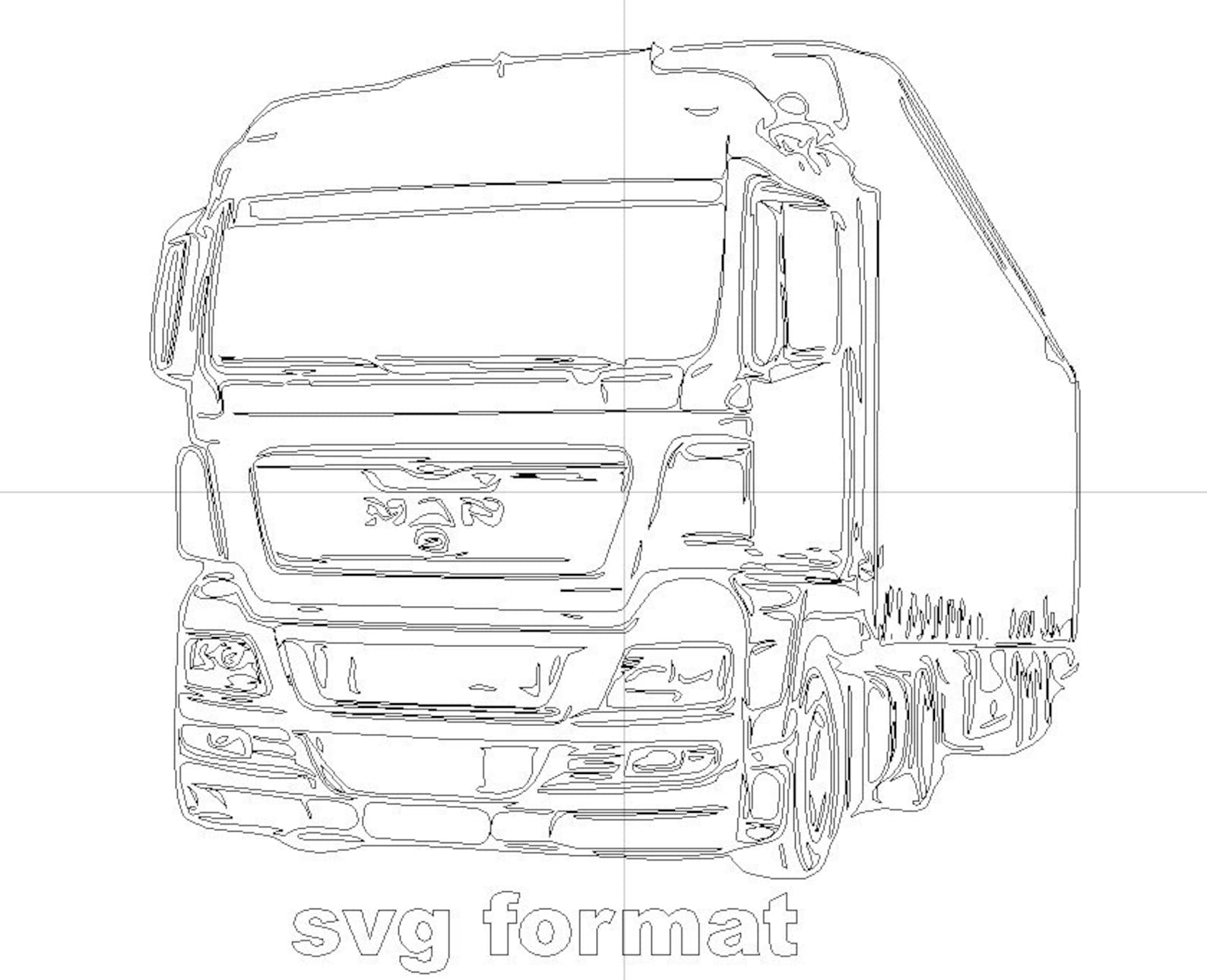 2007 MAN TGX Svg Dxf Eps Png Vector Files for Engraving | Etsy