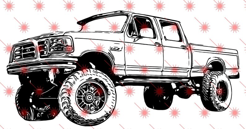 1996 Ford F250 Power Stroke svg dxf eps vector files for | Etsy