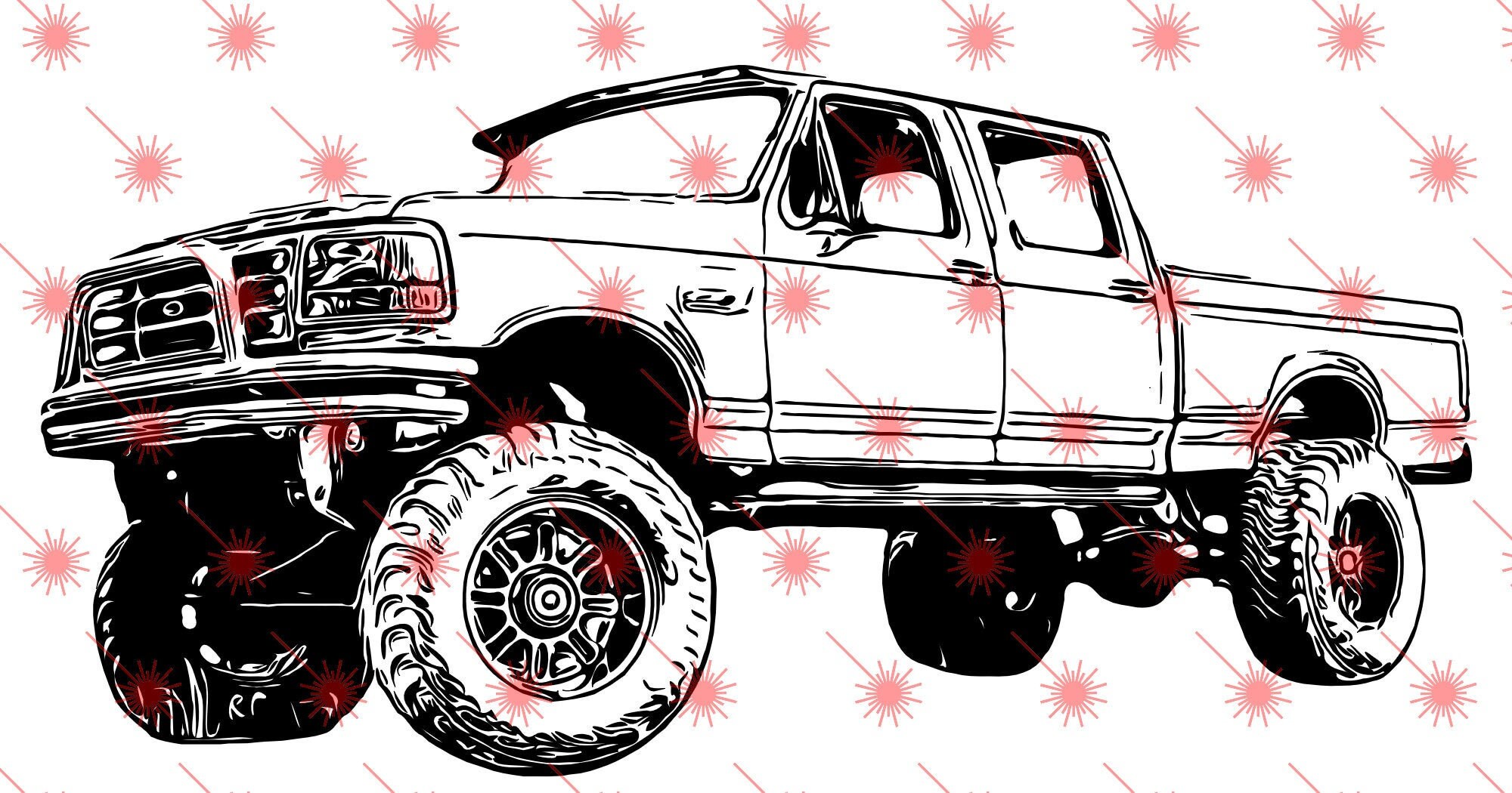 1996 Ford F250 Power Stroke svg dxf eps vector files for | Etsy