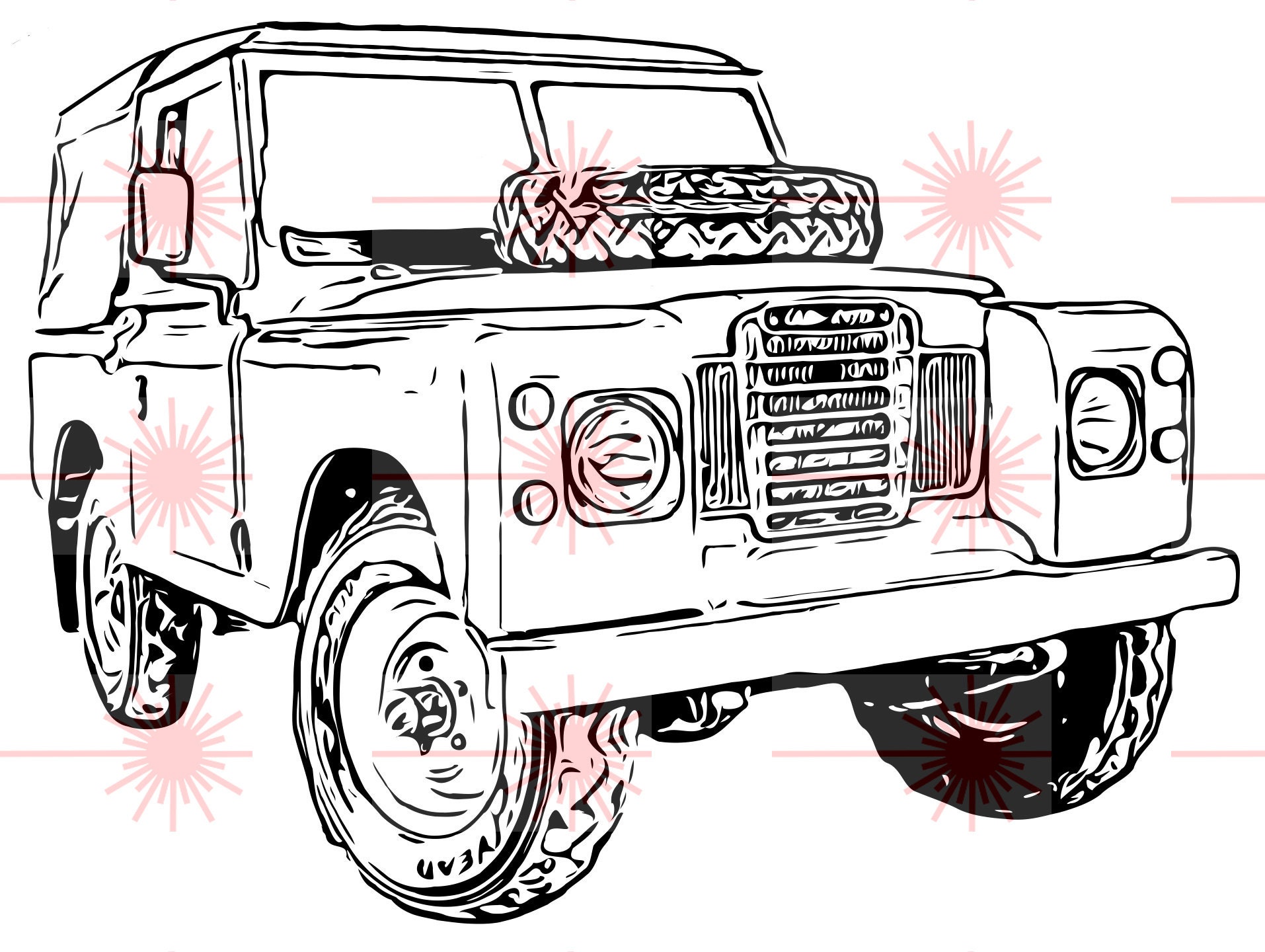 1983 Land Rover Defender png svg dxf eps archivos vectoriales | Etsy
