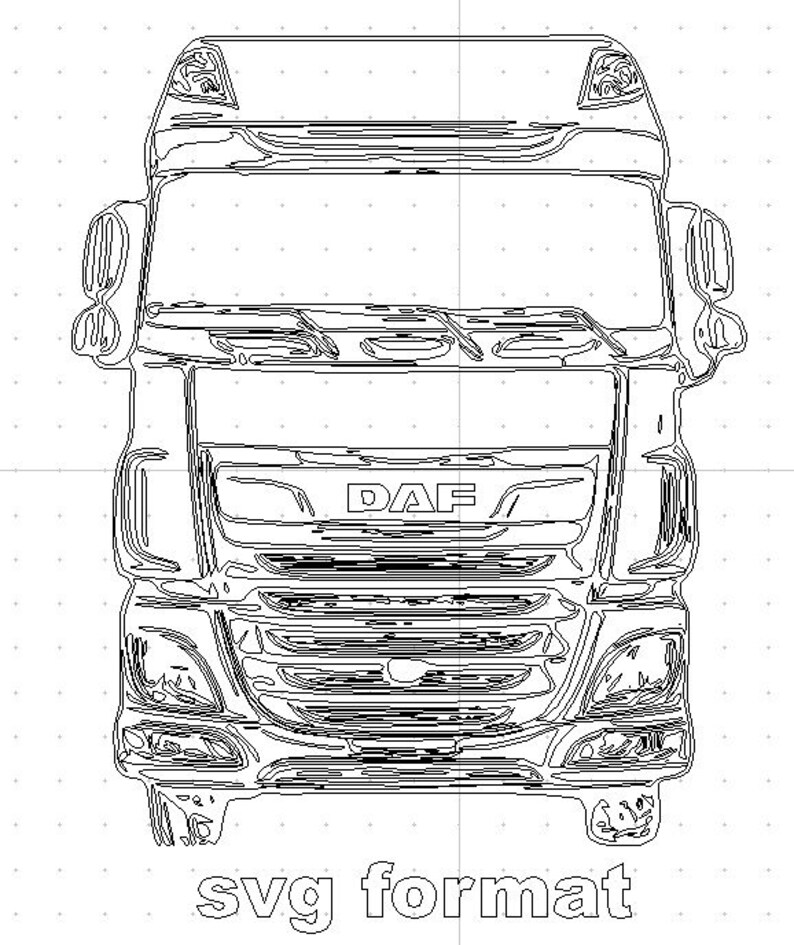 DAF truck svg dxf eps png bestand voor gravure Silhouet | Etsy