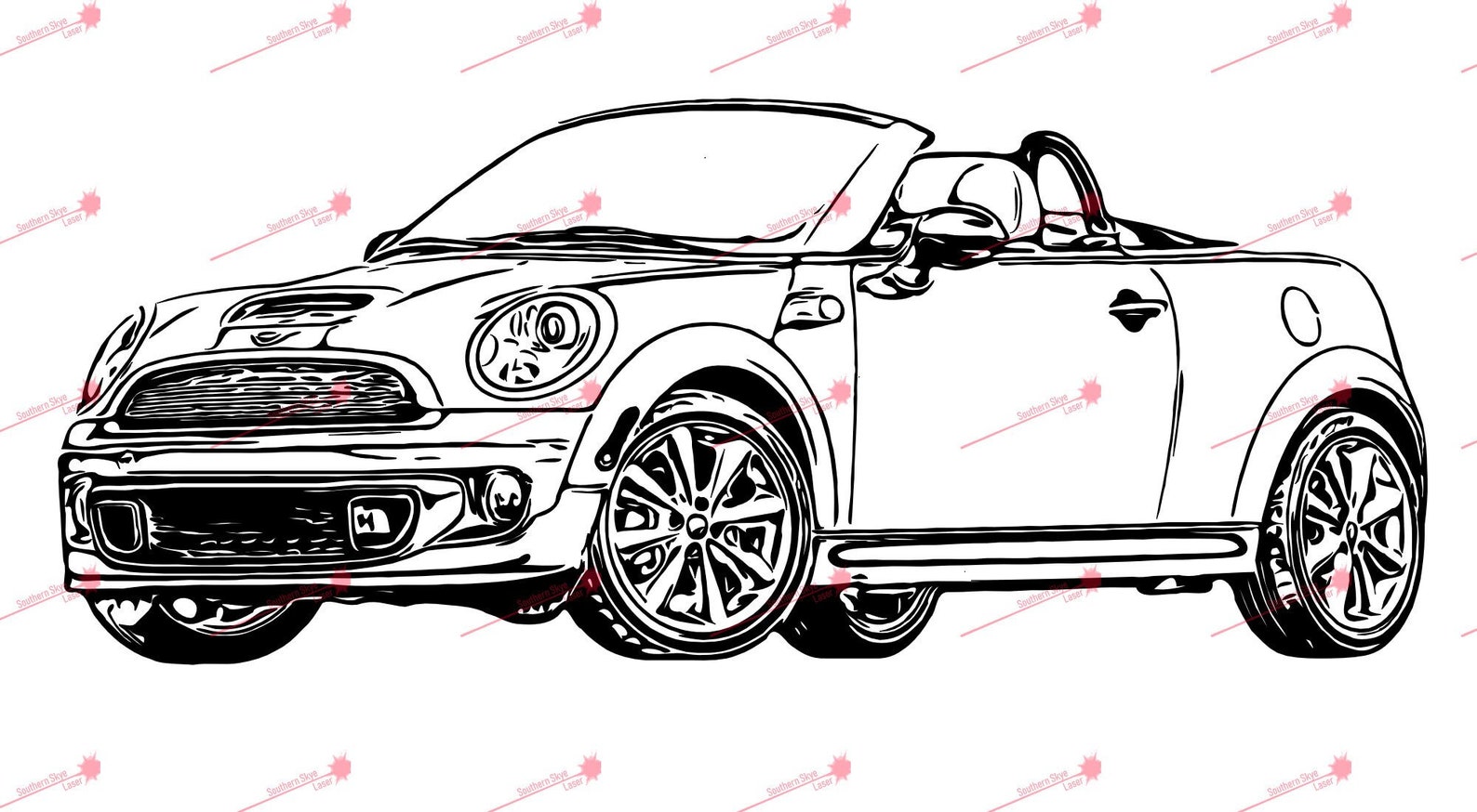 2012 Mini Cooper Roadster svg dxf eps vector files for | Etsy