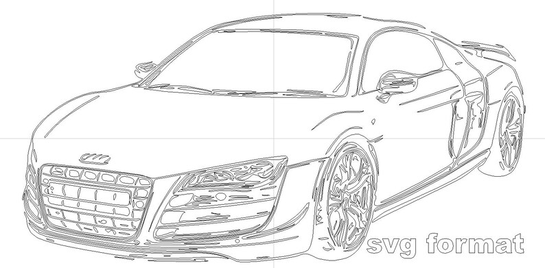 2011 Audi R8 GT png dxf svg eps vector files for | Etsy