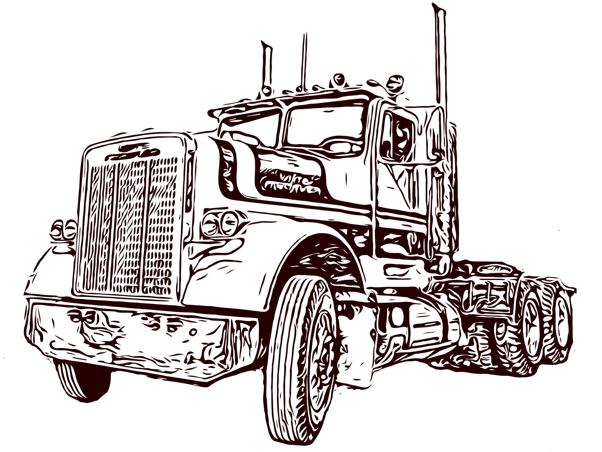 Freightliner Vector Drawing