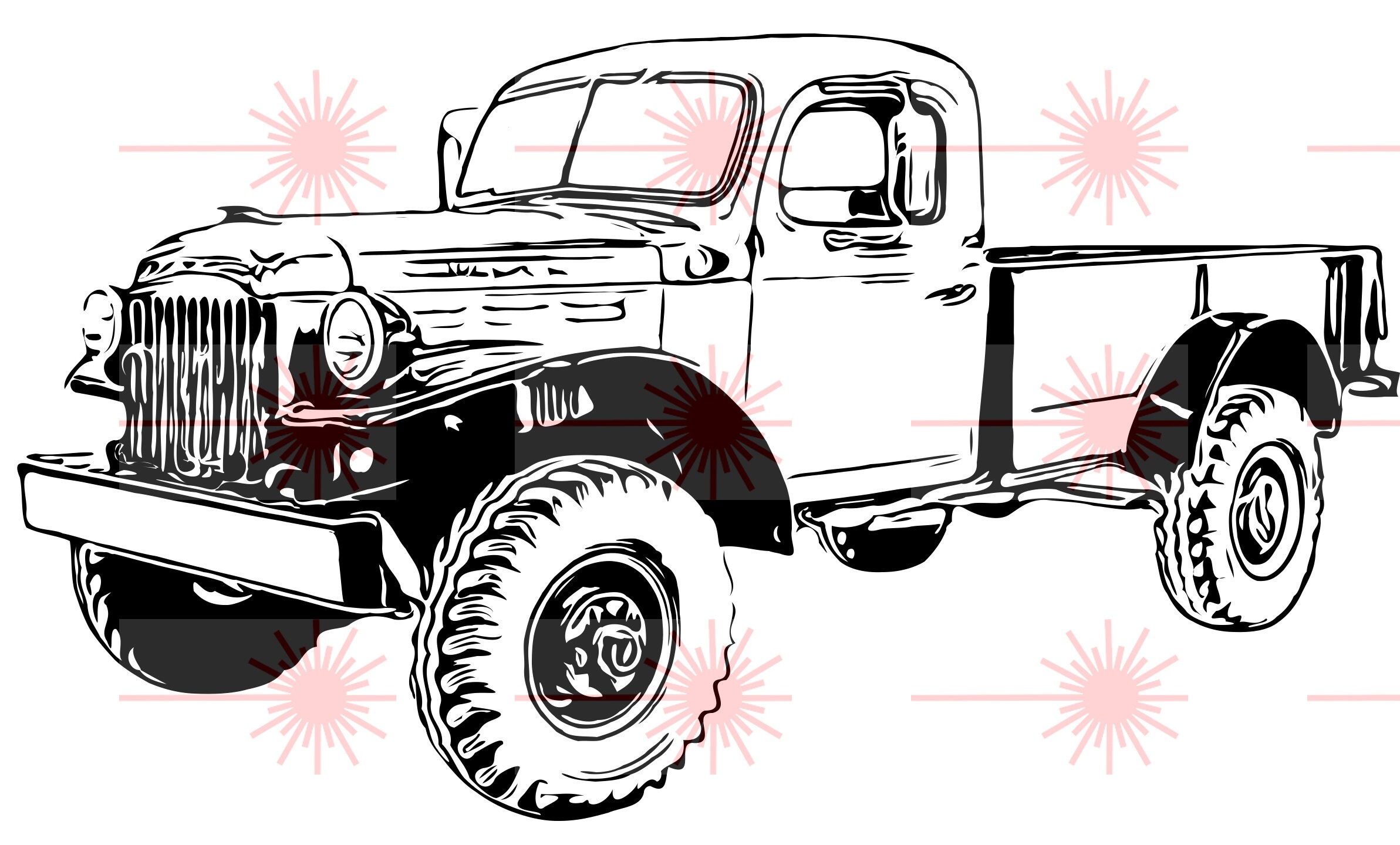 1957 Dodge Power Wagon Svg Dxf Eps Png-Datei für Gravur | Etsy