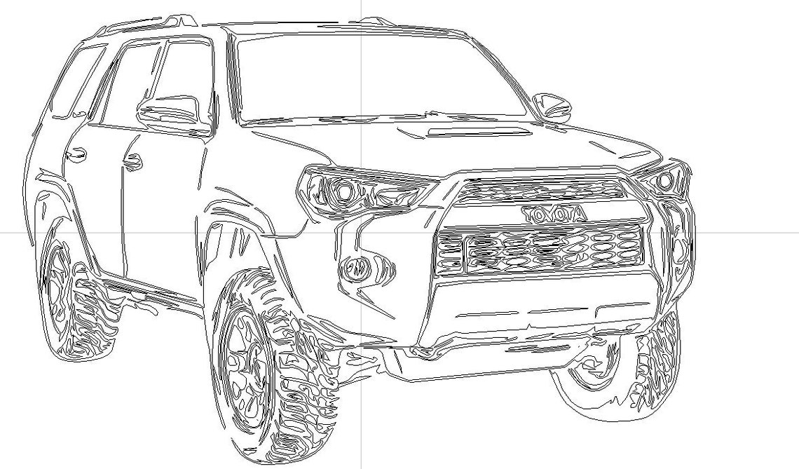 2014 Toyota 4Runner TRD png svg dxf eps vector files for | Etsy