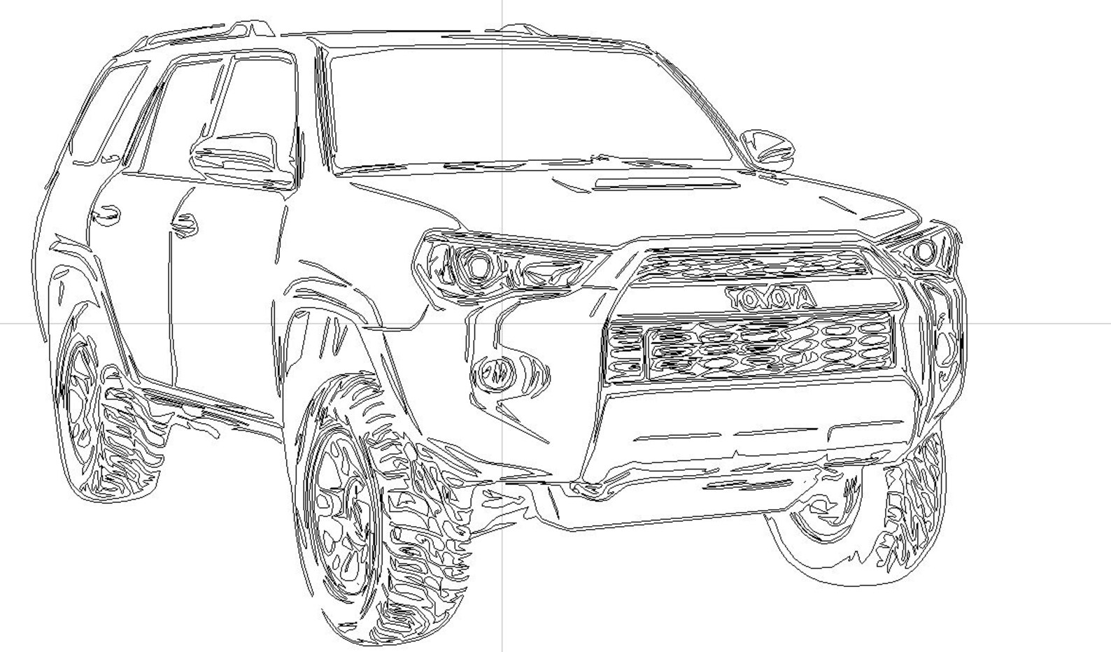 2014 Toyota 4Runner TRD png svg dxf eps vector files for | Etsy