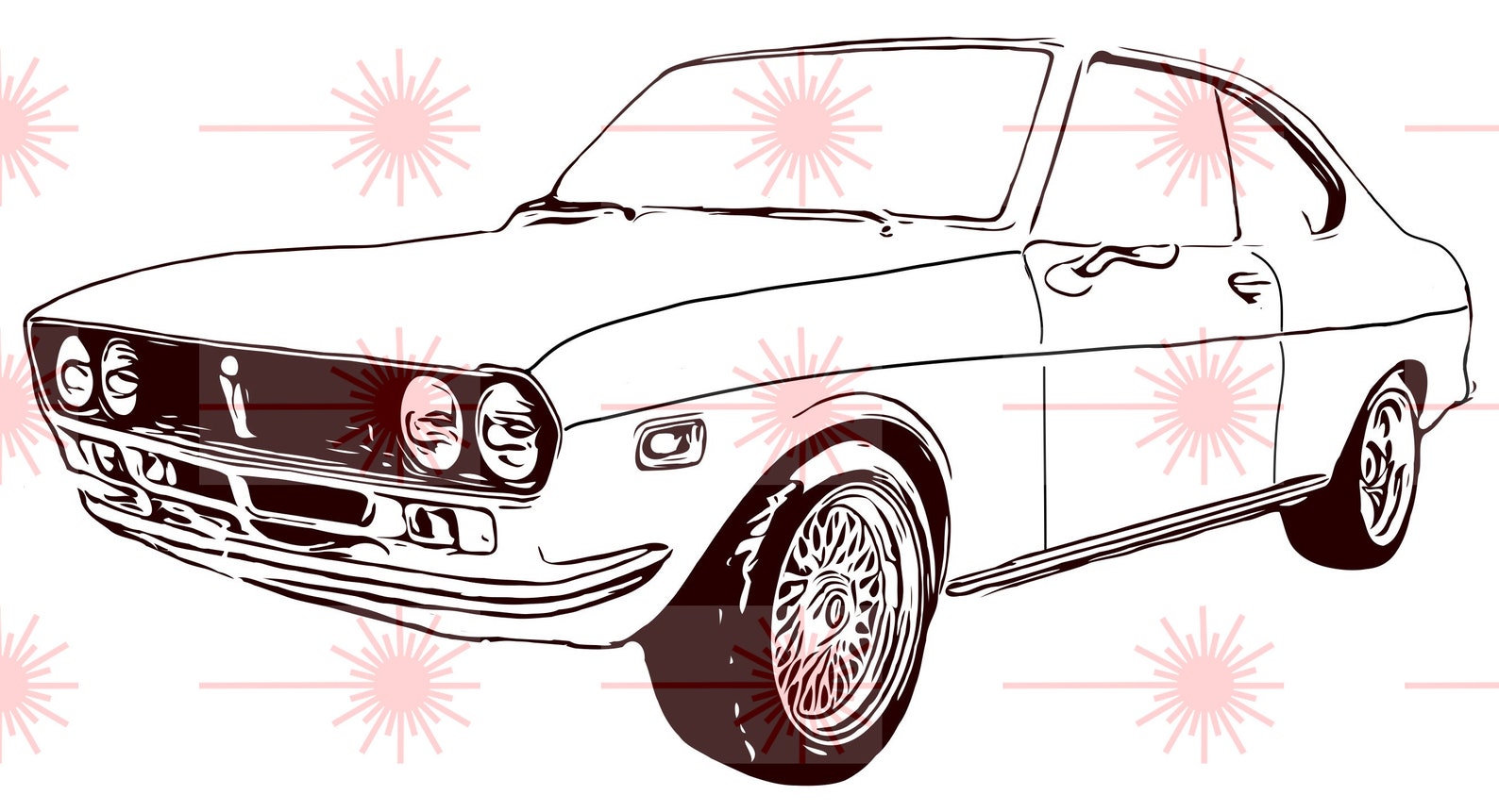 1972 Mazda RX2 png svg dxf eps vector files for engraving | Etsy