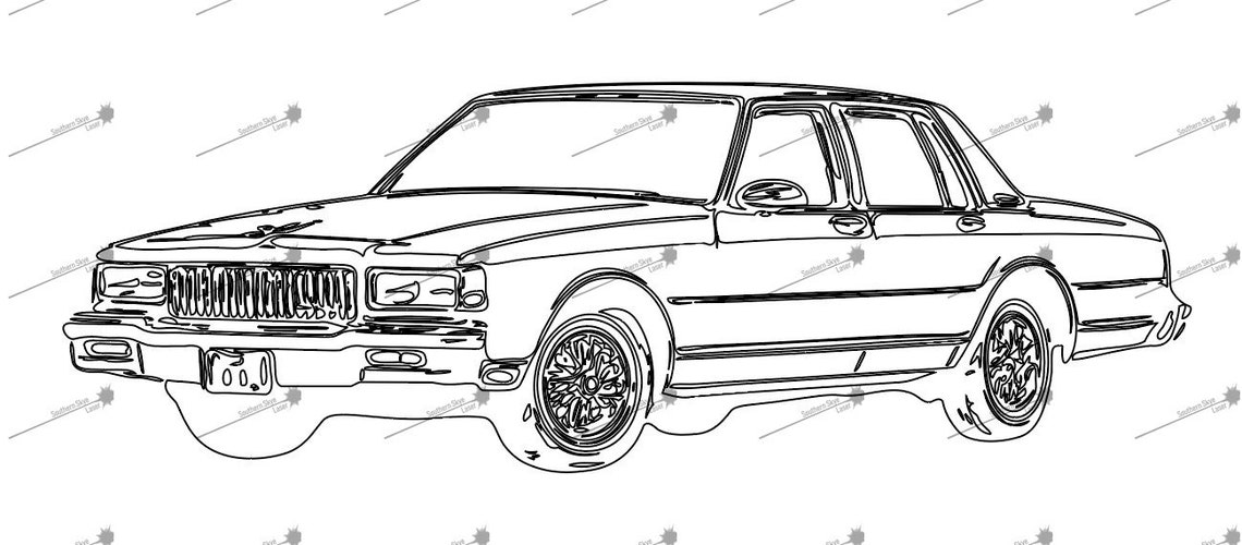1987 Chevy Caprice svg dxf eps vector file for engraving | Etsy