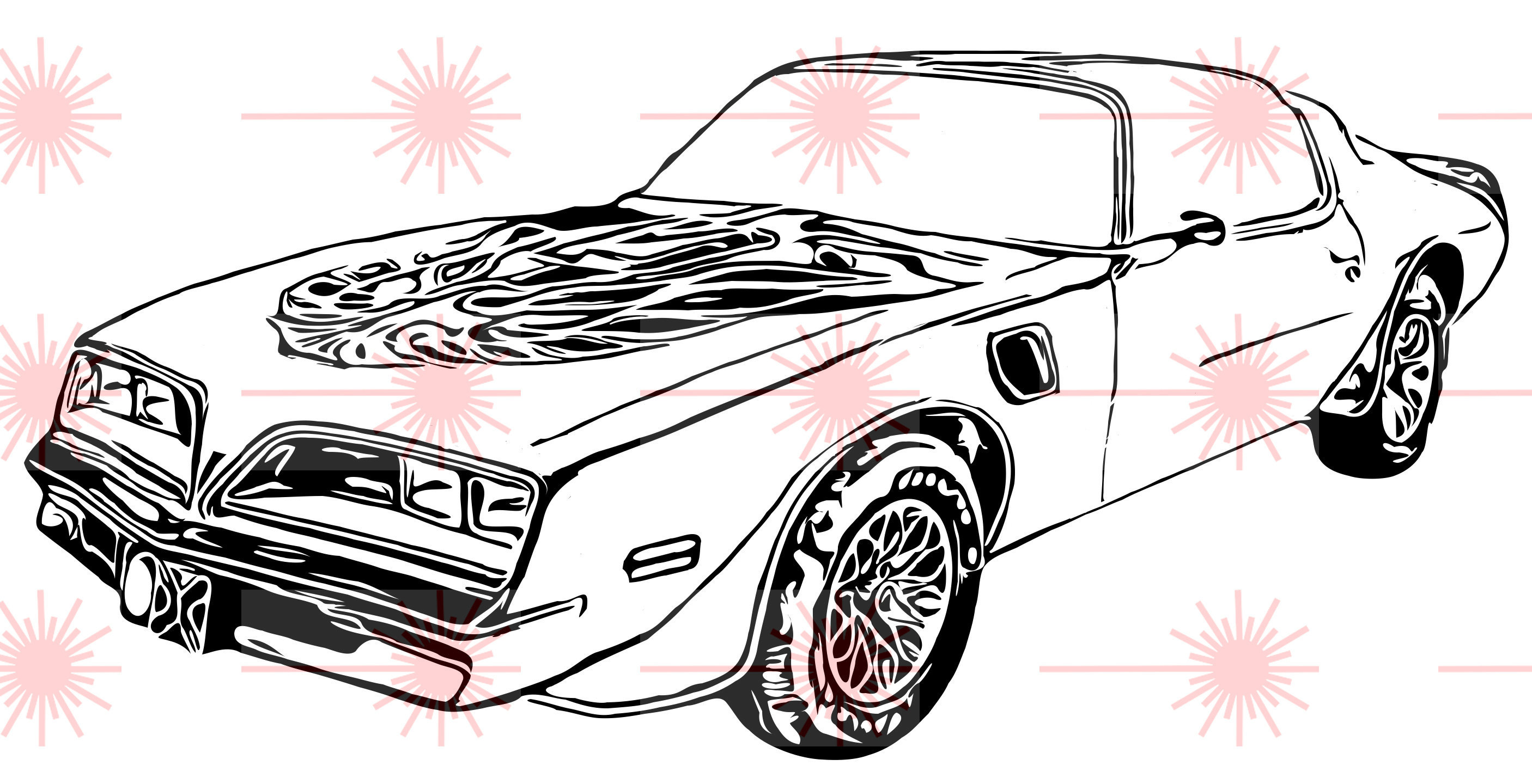 1977 Trans Am Smokey and the Bandit png dxf svg eps vector | Etsy
