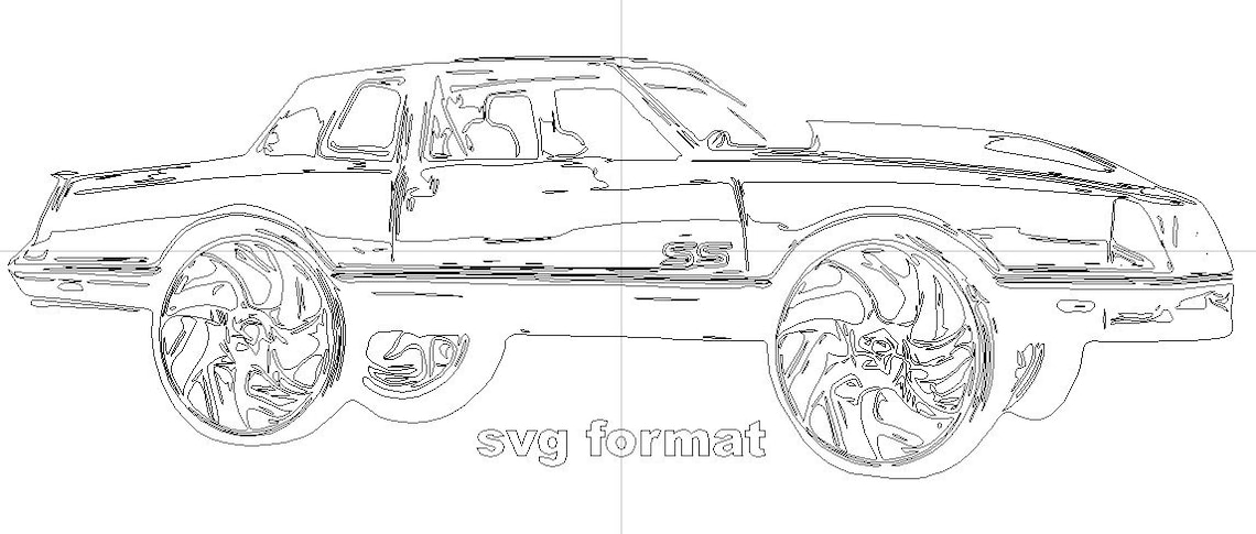 Chevy Monte Carlo SS Donk Png Svg Dxf Eps Vector Files for | Etsy Canada