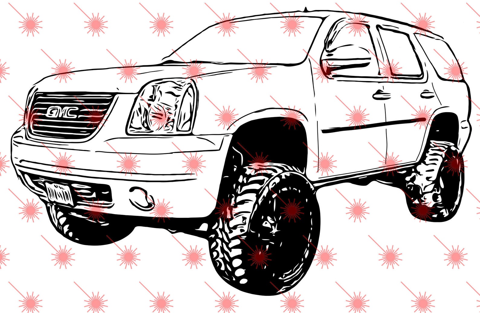 2010 GMC Yukon Svg Dxf Eps Png Vector Files for Engraving | Etsy