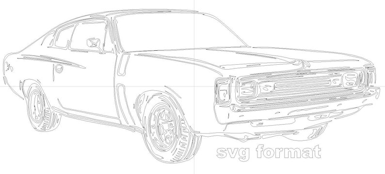 1972 Valiant Charger png dxf svg eps vector files for | Etsy