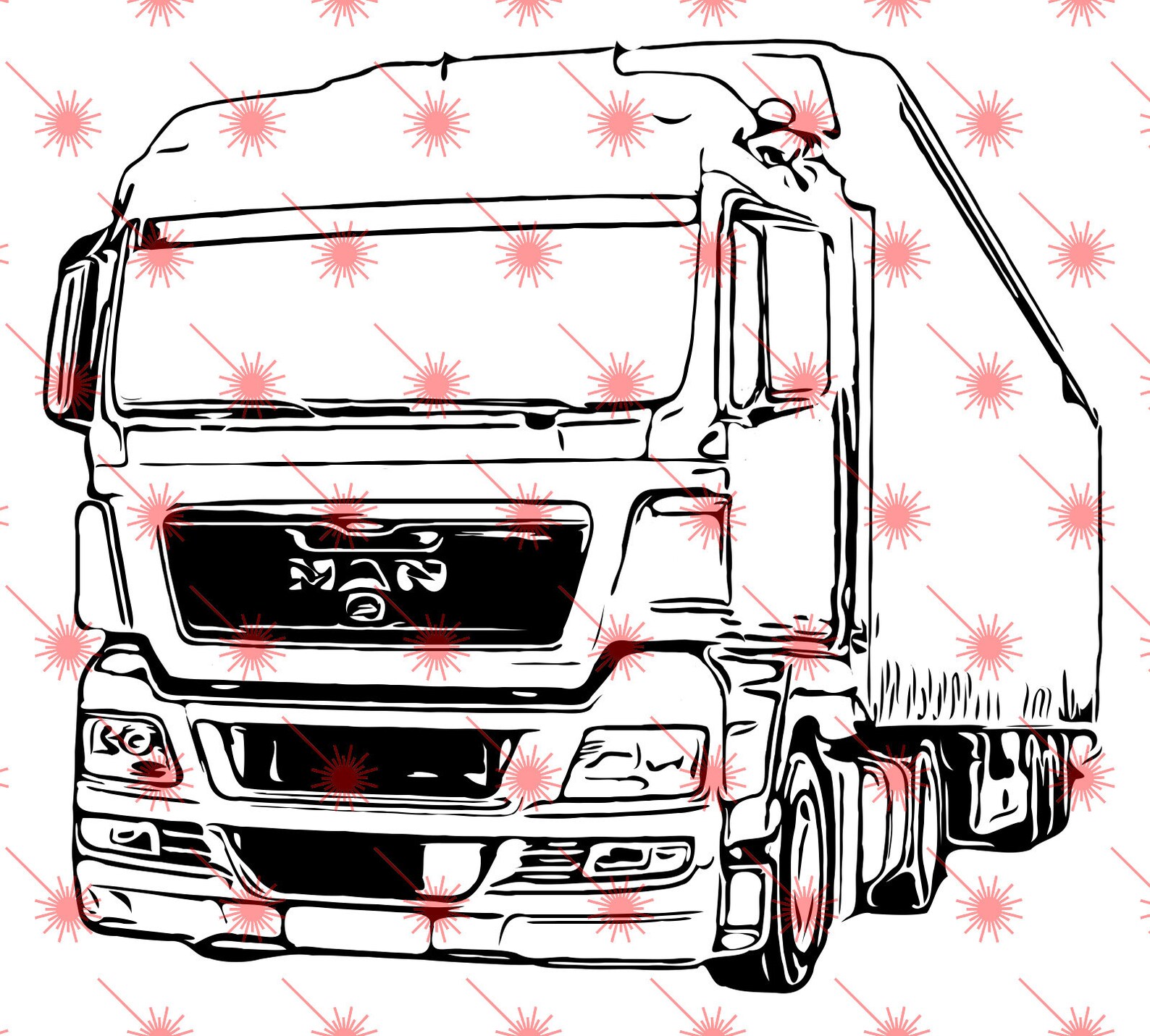 2007 MAN TGX svg dxf eps png vector files for engraving | Etsy