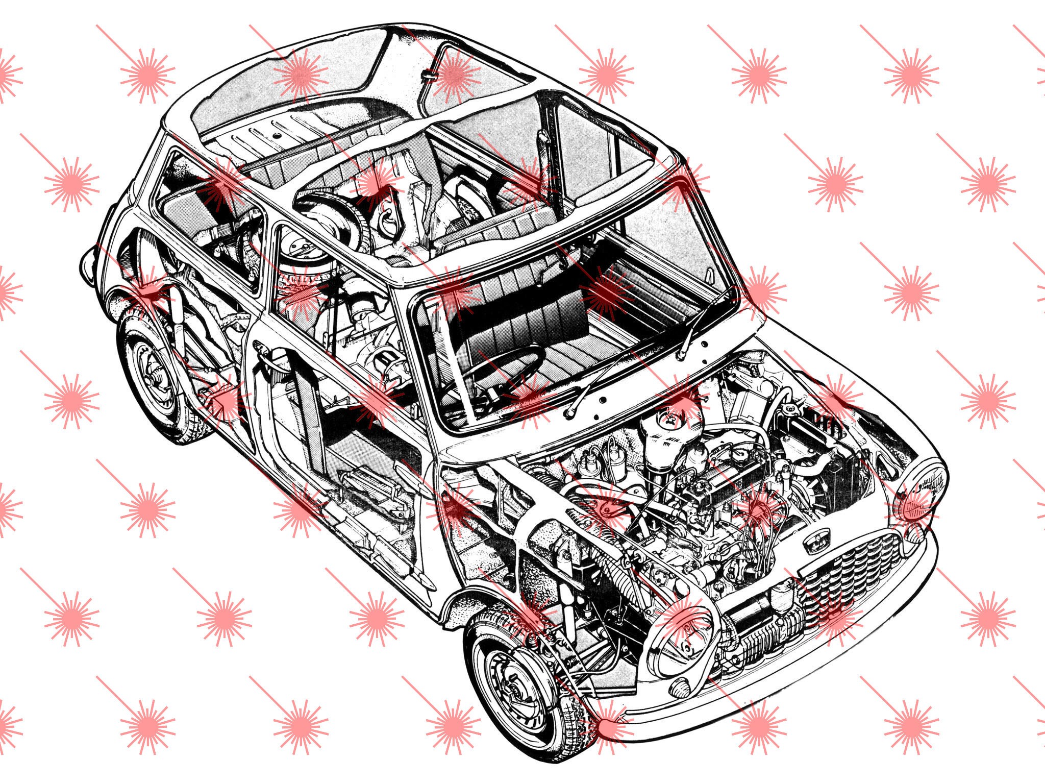 1959 Austin Mini Cut-out svg dxf eps vector files for | Etsy