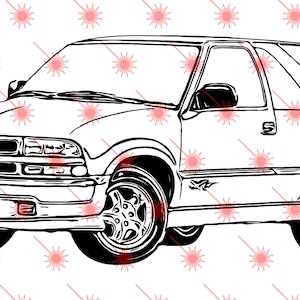 2002 Chevy Blazer svg dxf eps vector file for engraving | Etsy