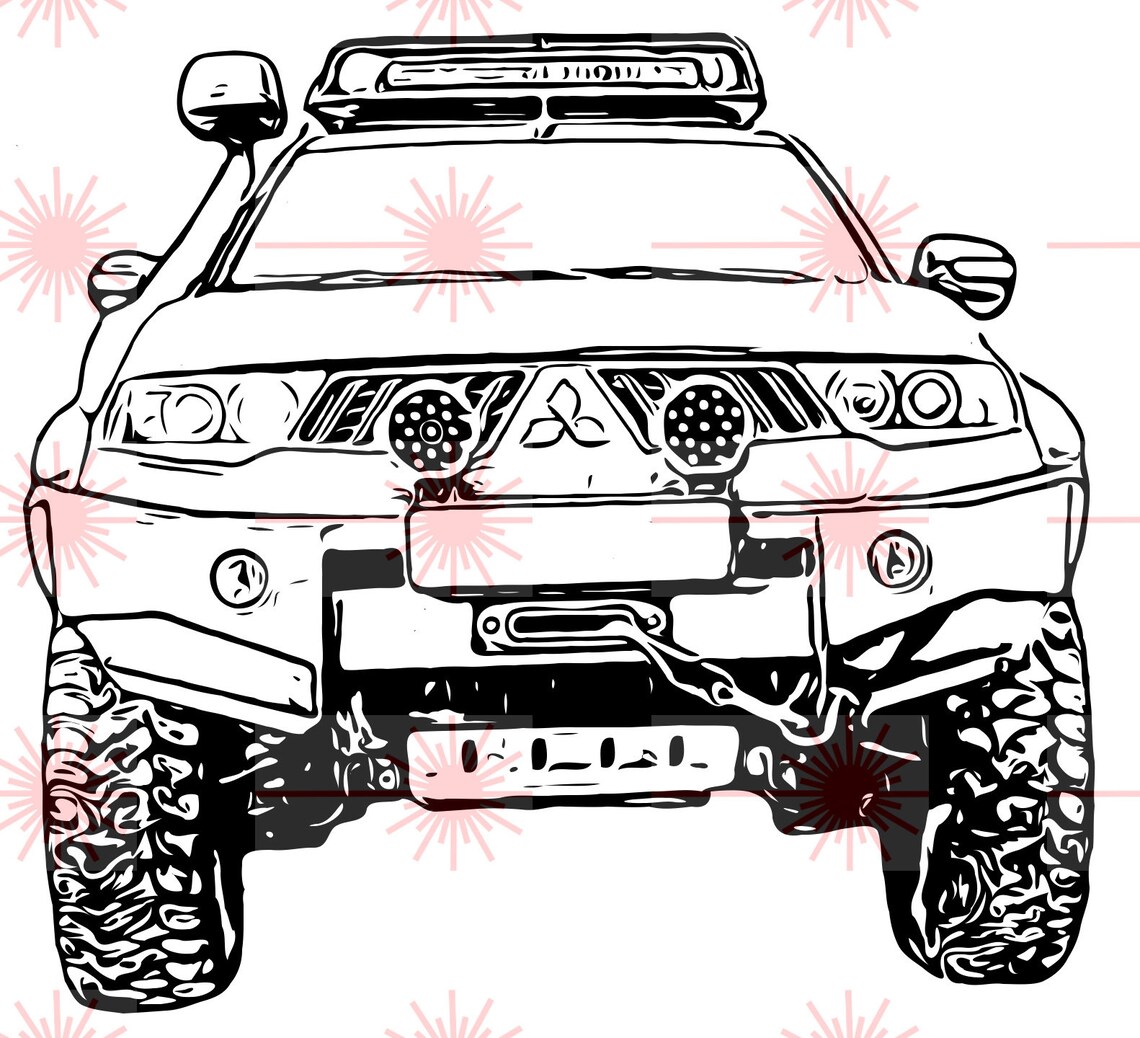 Mitsubishi Pajero Sport png svg dxf eps vector files for | Etsy