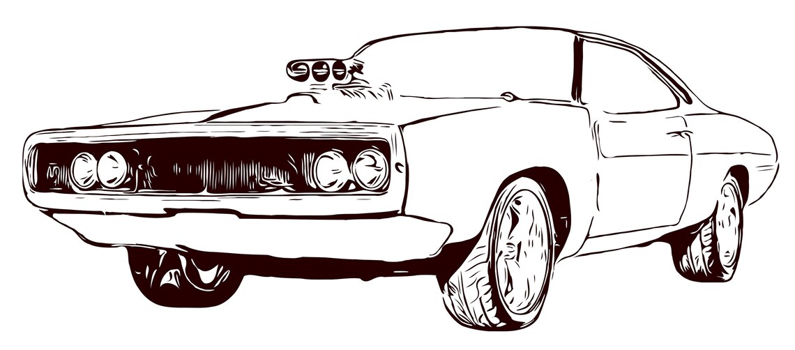 1968 Dodge Charger Fast and Furious Png Svg Dxf Eps Vector | Etsy