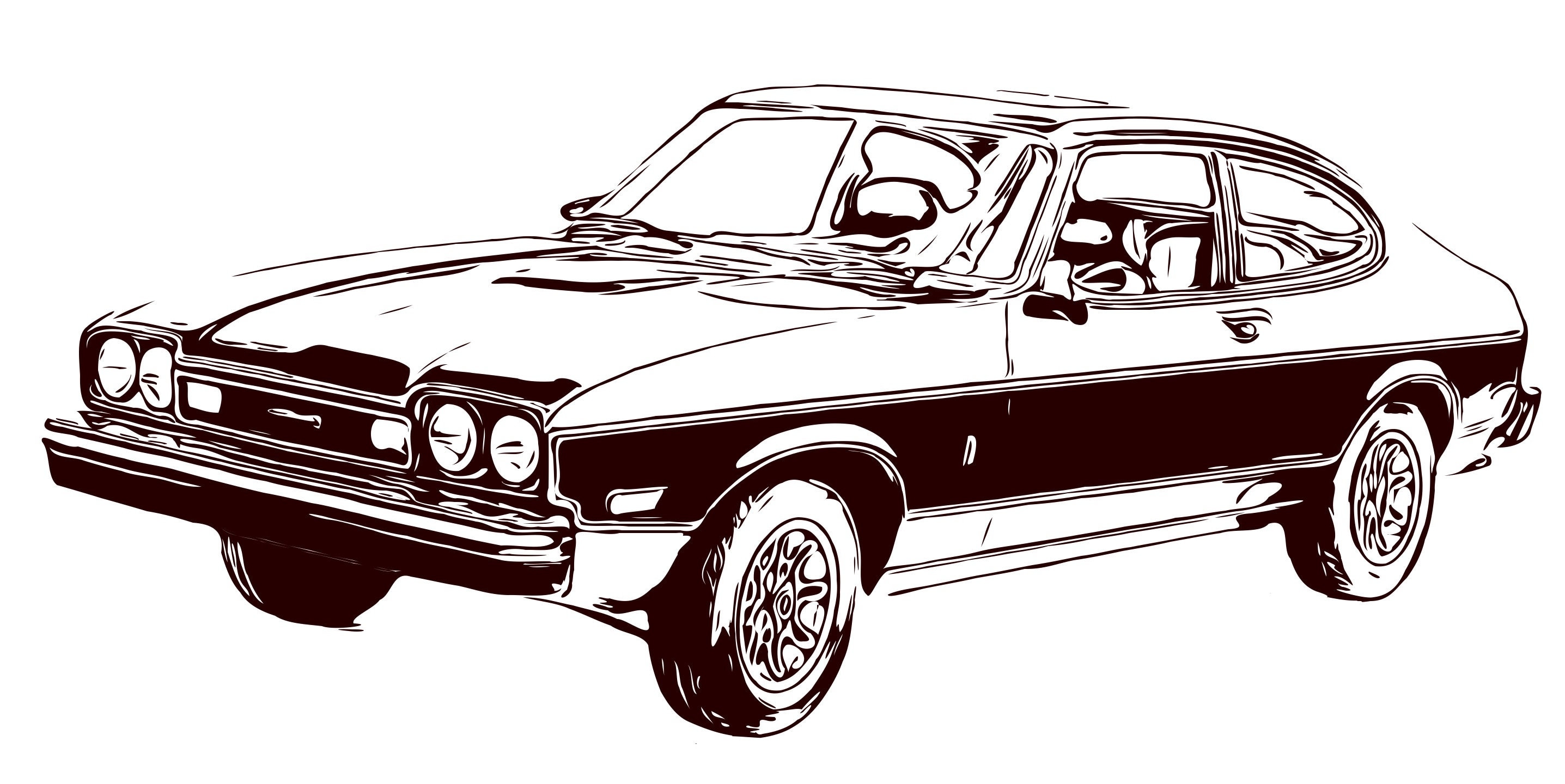 1974 Ford Capri Svg Dxf Eps Png Vector File for Engraving | Etsy Canada