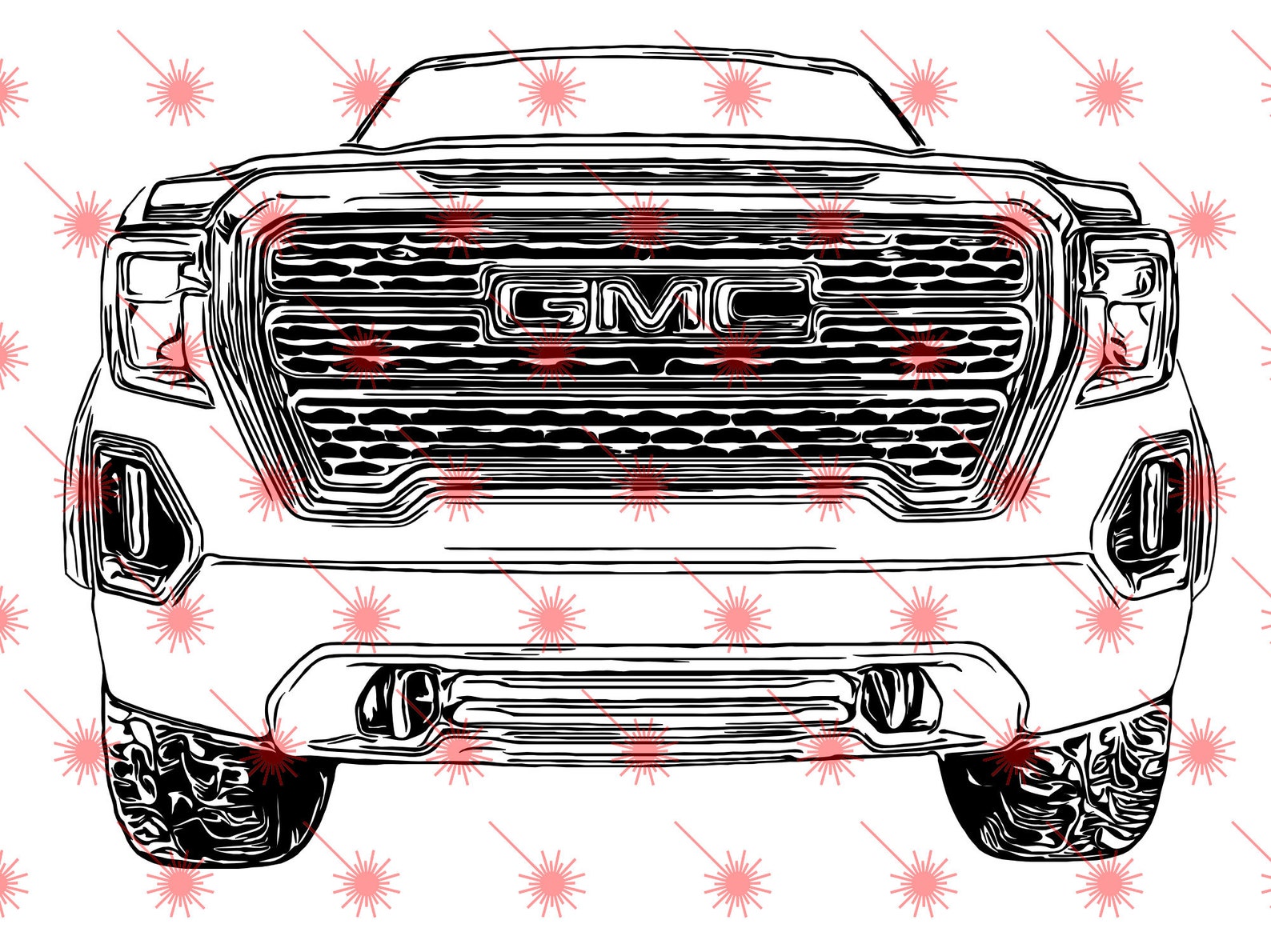 2019 GMC Sierra svg dxf eps png vector files for engraving | Etsy