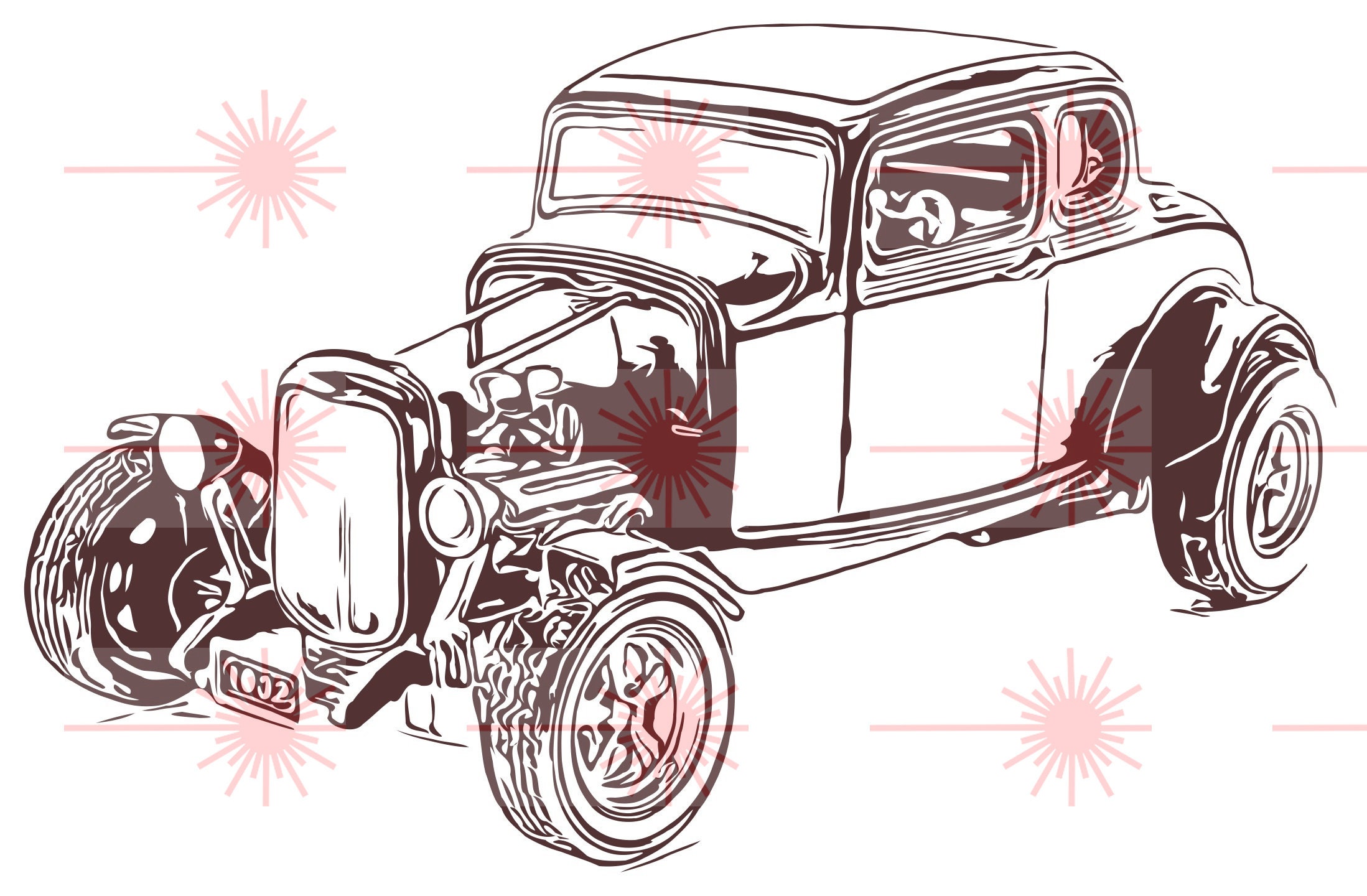 1932 Ford Model-T svg dxf eps vector files for engraving | Etsy