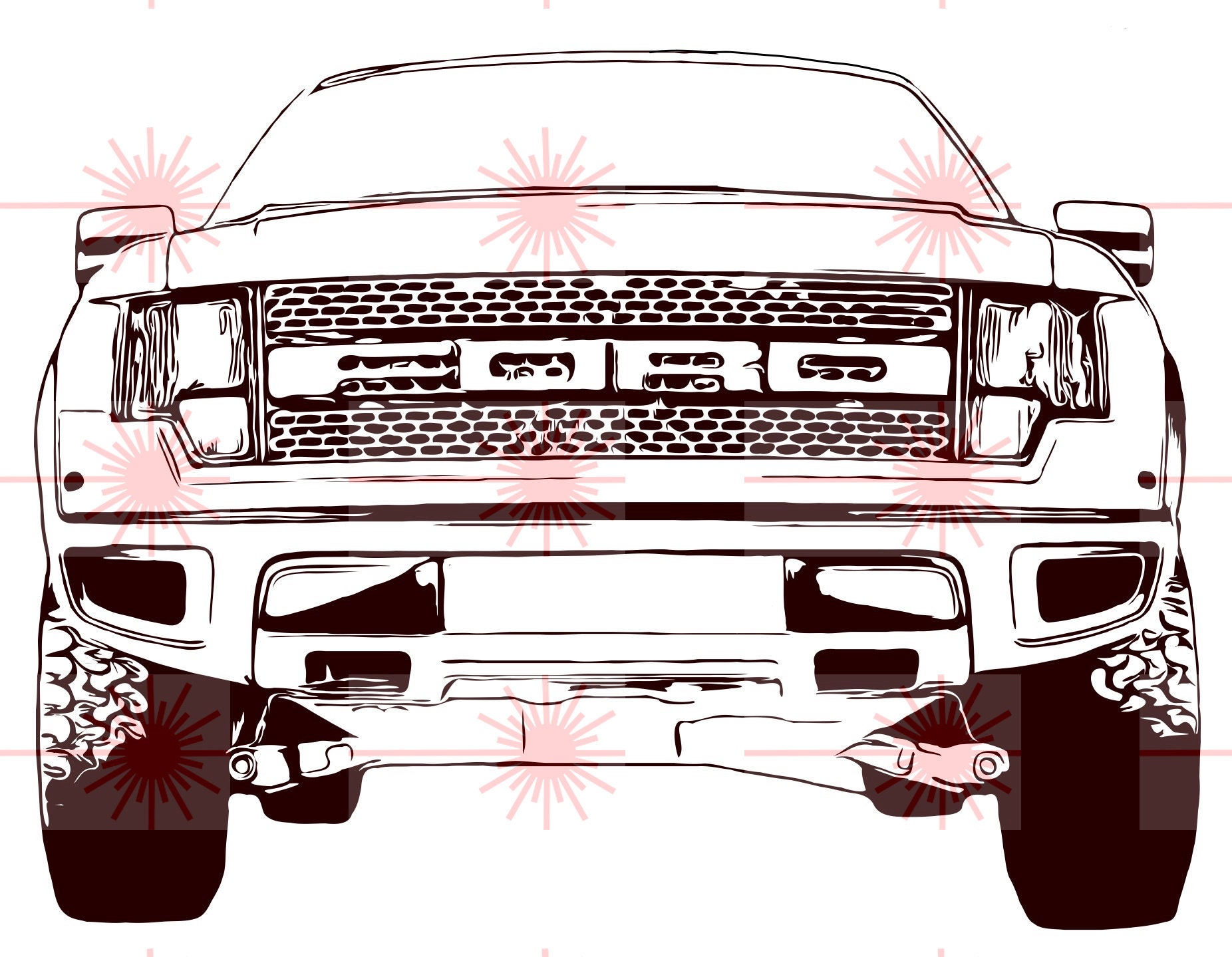 2009 Ford Raptor png svg dxf eps vector files for engraving | Etsy