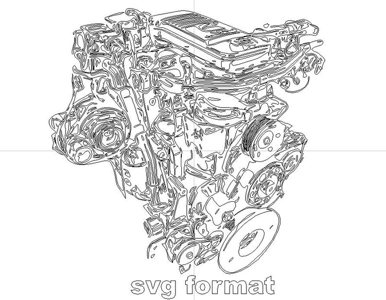 Cummins Diesel 6.7 Engine svg dxf eps png vector files for | Etsy