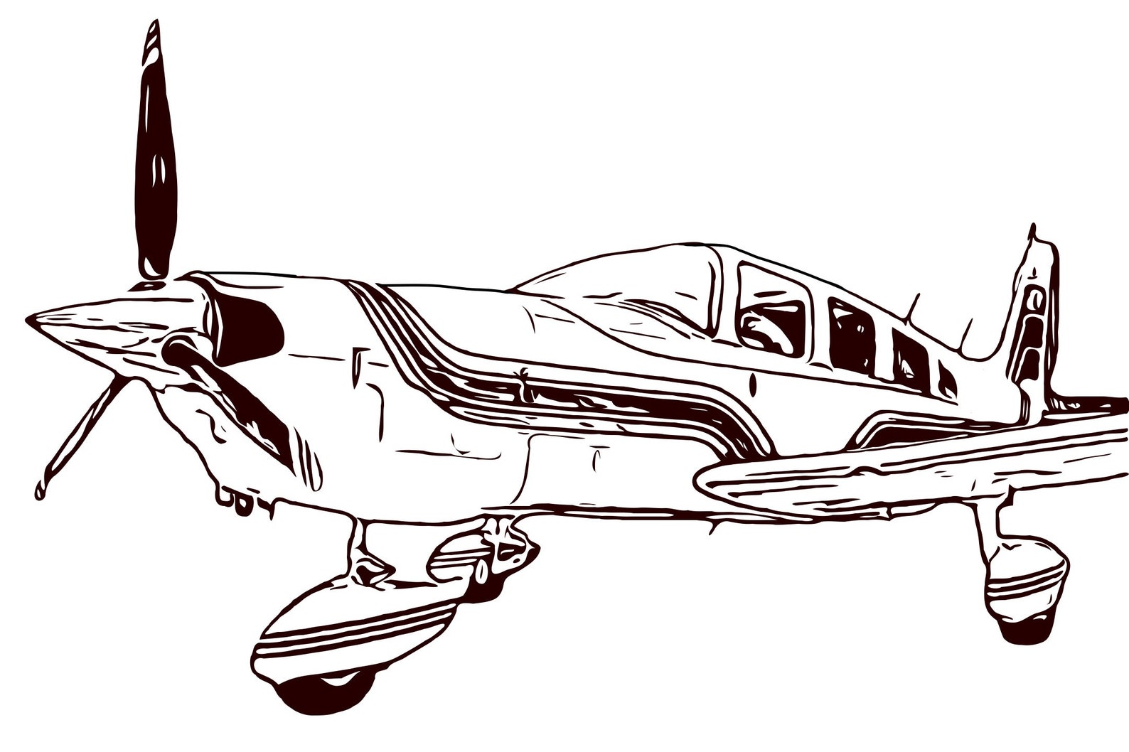 Piper Cherokee png svg dxf eps vector files for engraving | Etsy