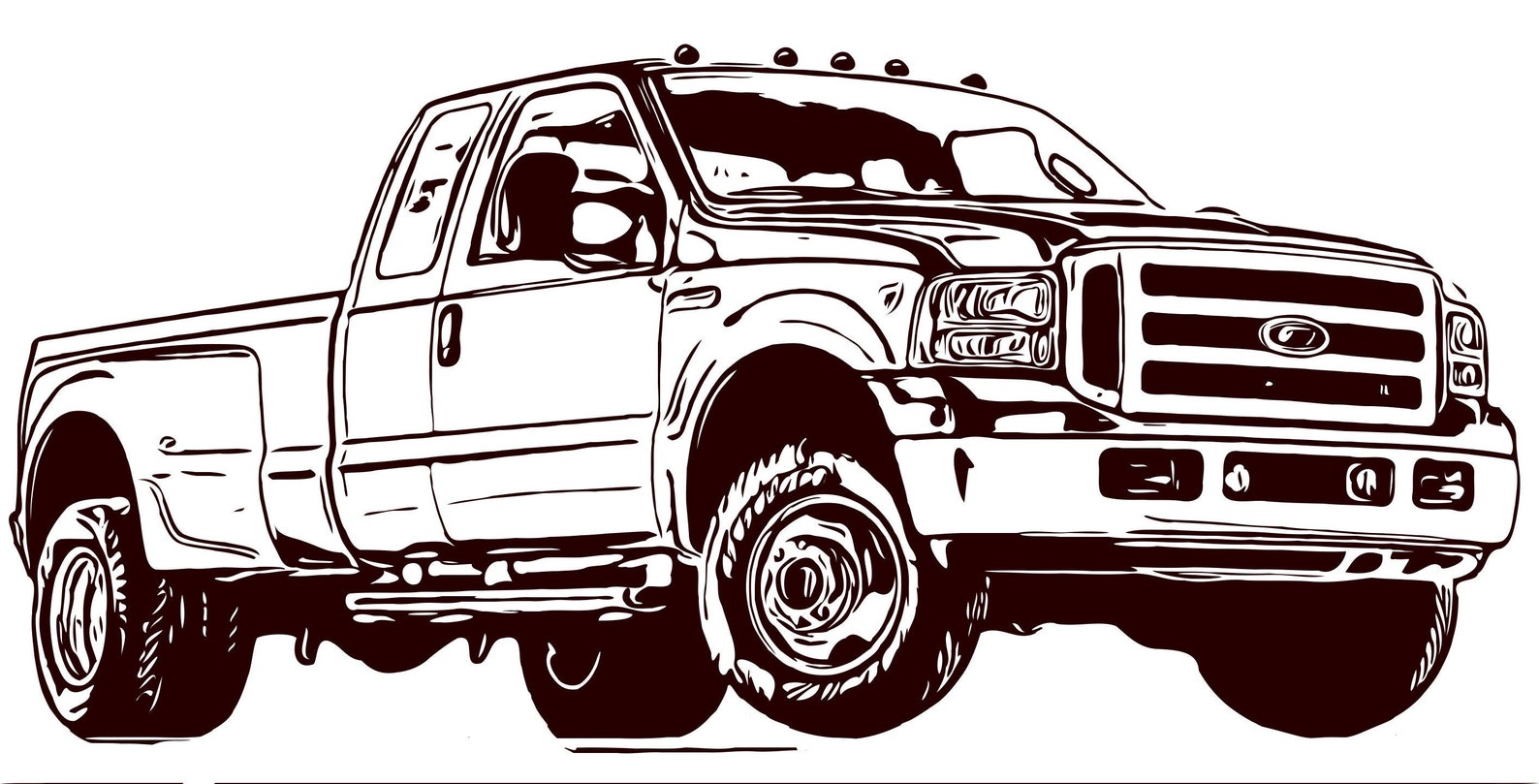2005 Ford F350 svg dxf eps png vector file for engraving | Etsy