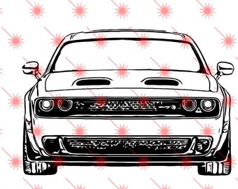 Dodge Challenger Svg | Etsy