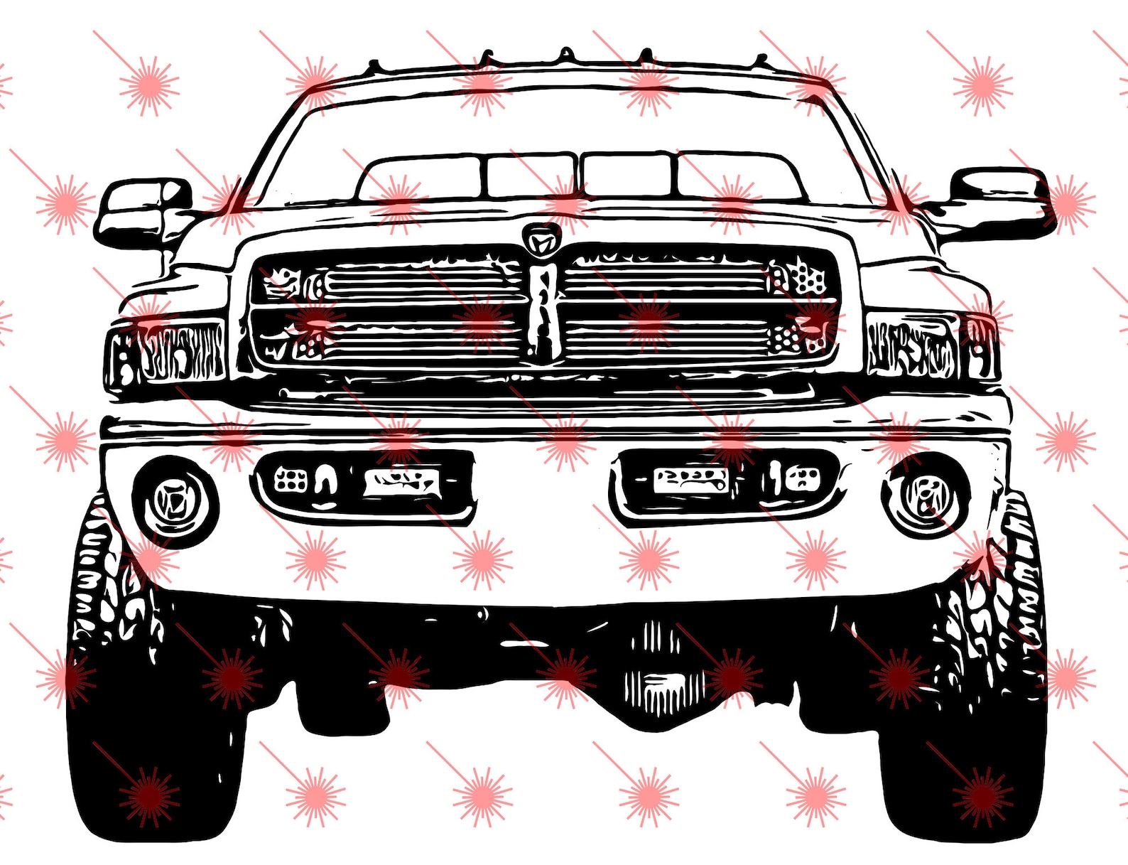 2002 Dodge Cummins svg dxf eps vector files for engraving | Etsy