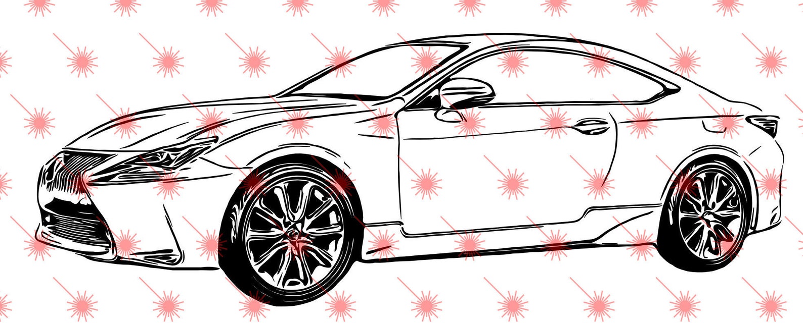 2014 Lexus 350 svg dxf eps vector files for engraving | Etsy