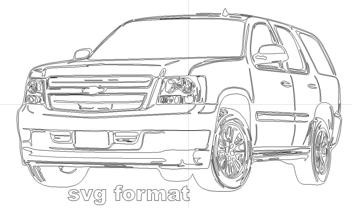 2008 Chevy Tahoe svg dxf eps png vector files for engraving | Etsy
