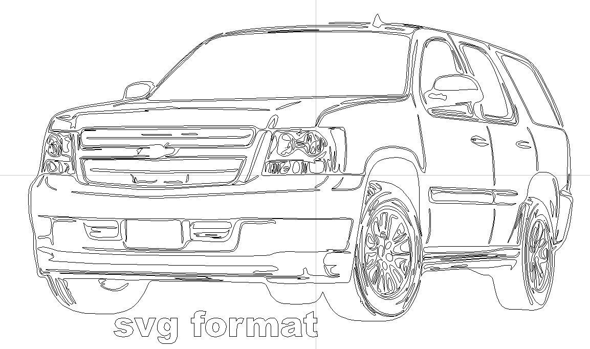 2008 Chevy Tahoe svg dxf eps png archivos vectoriales para | Etsy