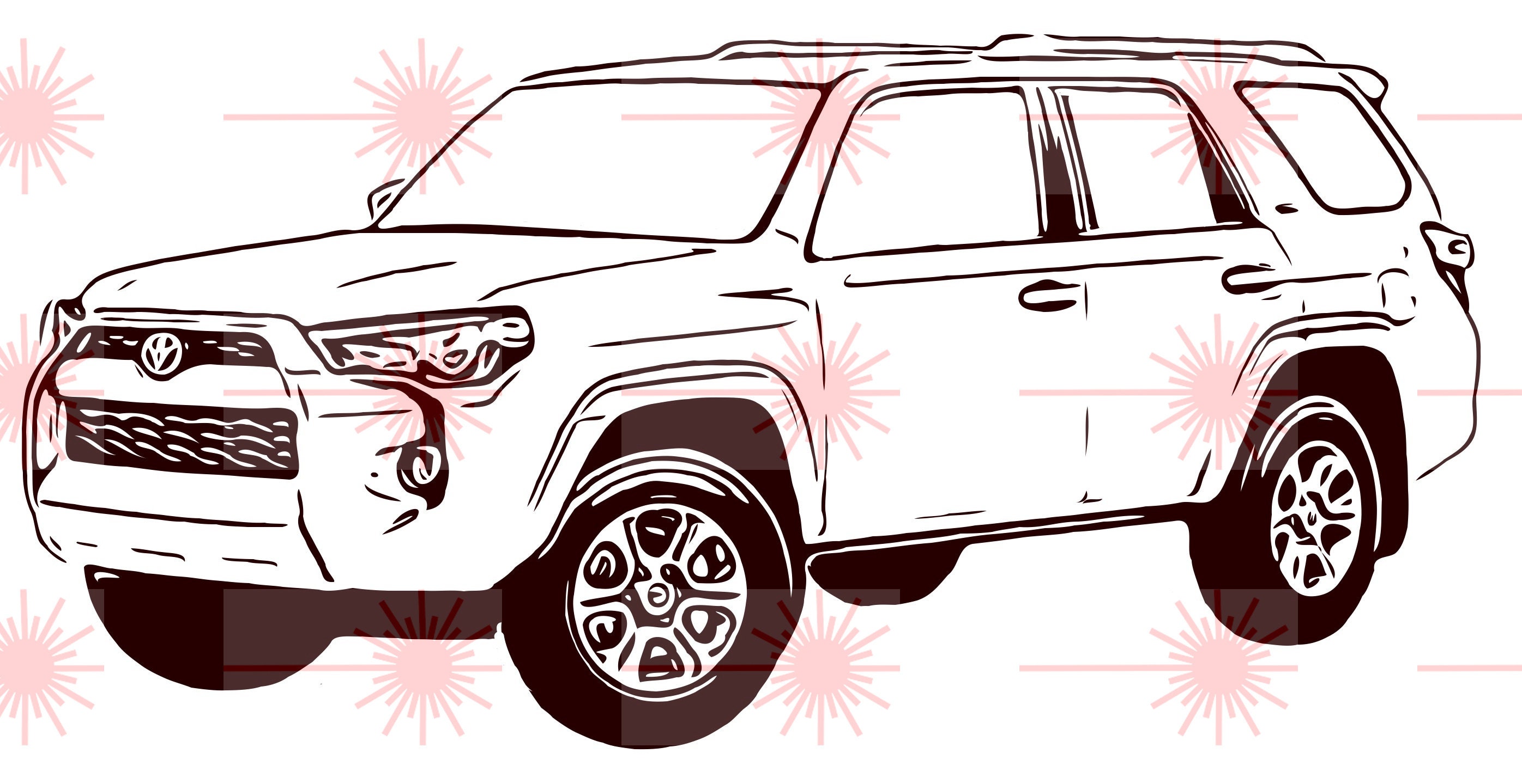 2017 Toyota 4Runner png svg dxf eps archivos vectoriales para | Etsy