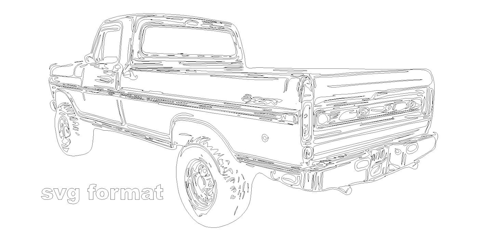 1972 Ford F250 Rear svg dxf eps vector files for engraving | Etsy