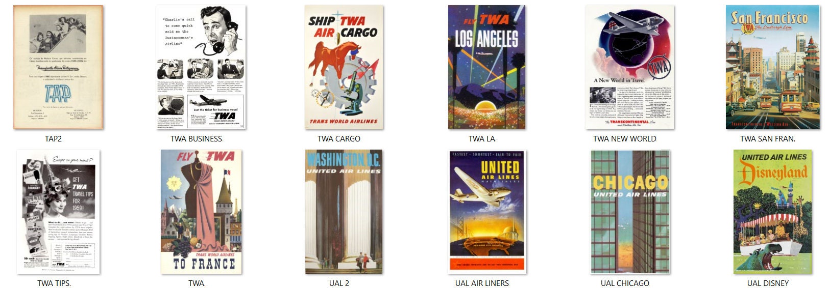 Retro Vintage Reproduced Aviation / Aerospace Posters in A4 Size Tap ...