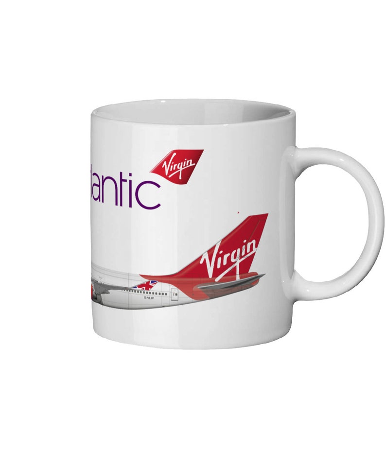 Virgin Atlantic Boeing B747 Aircraft Tea Coffee Mug Aviation, Aerospace ...