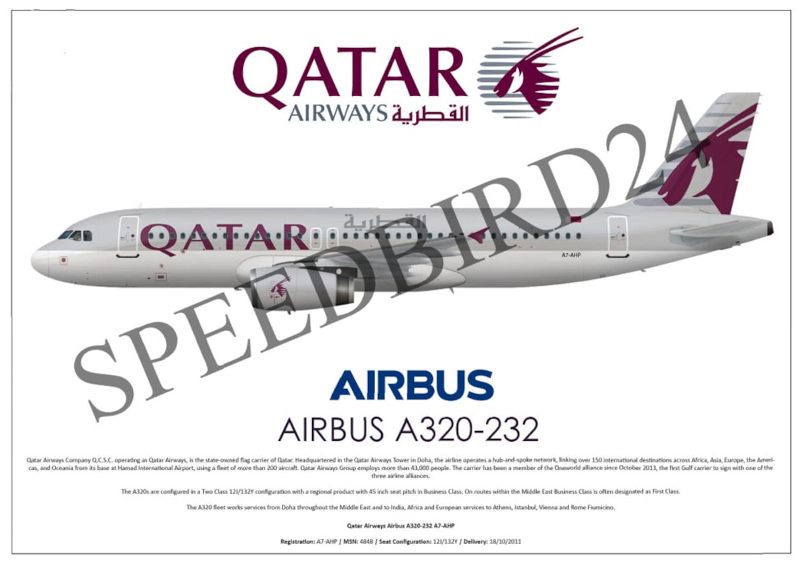 Qatar Airways Airbus A320 Aircraft Illustration Prints - Etsy