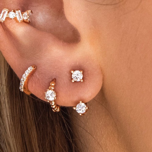 Front Back Earrings Ear Jacket Dainty Ear Jacket Gold - Etsy Front Back Earrings Ear Jacket Dainty Ear Jacket Gold - Etsy